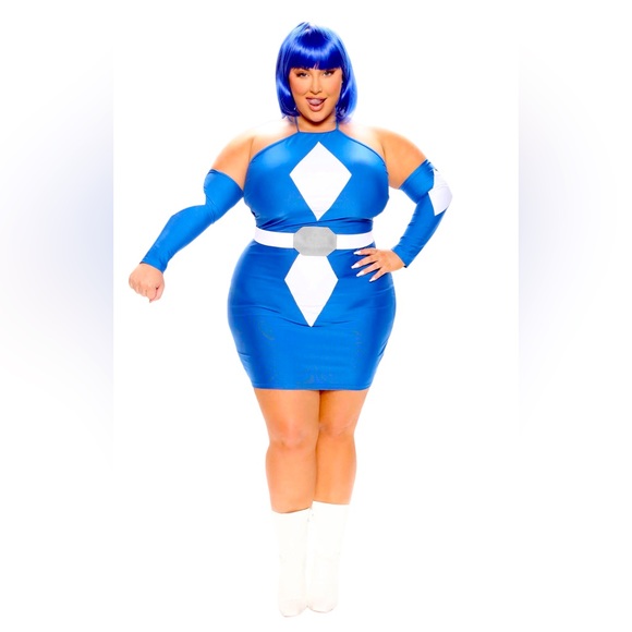 Fashion Nova | Other | Plus Blue Mega Turbo Superhero Costume | Poshmark